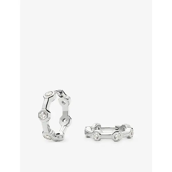 MISSOMA Lucy Williams Tennis Small Sterling- Plated Brass Hoop Earrings - Silver