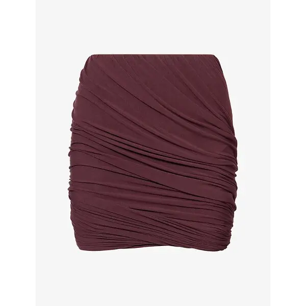 Rick Owens Luna Draped Jersey Mini Skirt