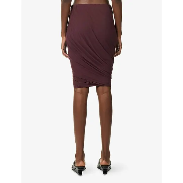Rick Owens Luna Draped Jersey Mini Skirt