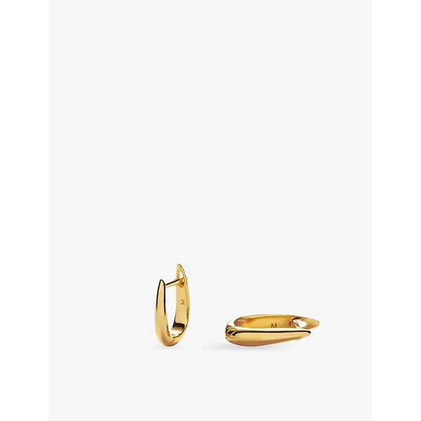 MISSOMA Claw Huggies 18ct -plated Brass Hoop Earrings - Gold