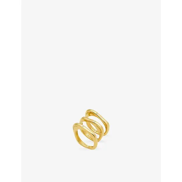 MISSOMA Harris Reed Self-love 18ct Yellow- Plated Brass Stacking Rings - Gold