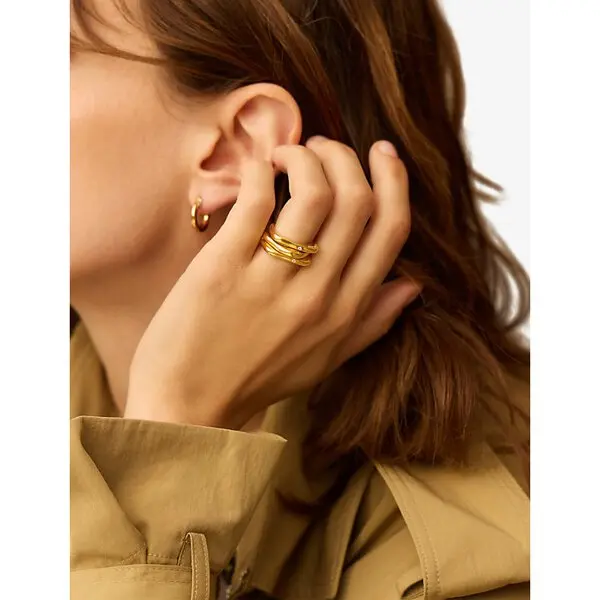 MISSOMA Harris Reed Self-love 18ct Yellow- Plated Brass Stacking Rings - Gold