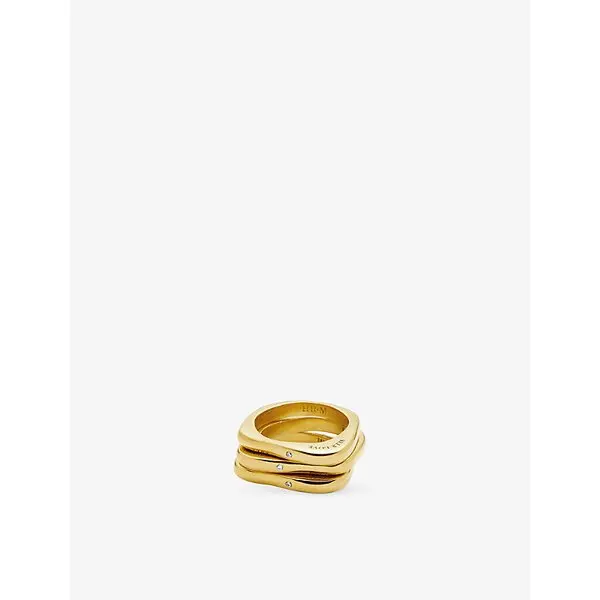 MISSOMA Harris Reed Self-love 18ct Yellow- Plated Brass Stacking Rings - Gold