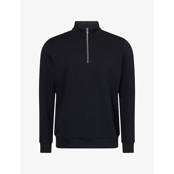 ARNE Interlock Stretch-jersey Sweatshirt - Black