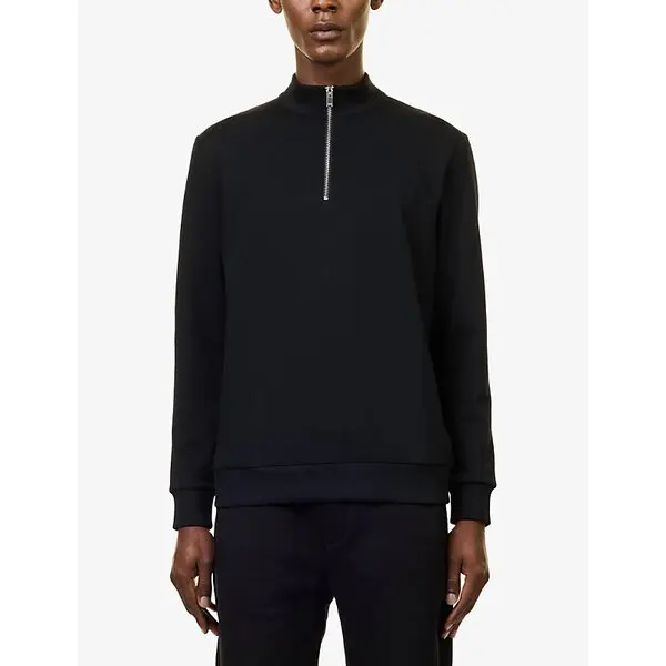ARNE Interlock Stretch-jersey Sweatshirt - Black