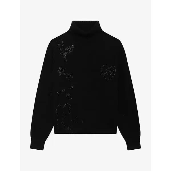 Zadig&Voltaire Souly Rhinestone-embellished Cashmere Jumper