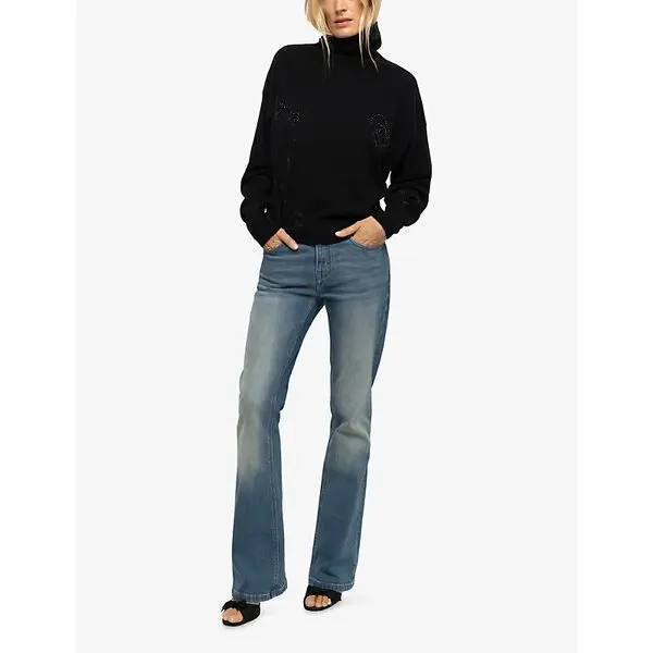 Zadig&Voltaire Souly Rhinestone-embellished Cashmere Jumper