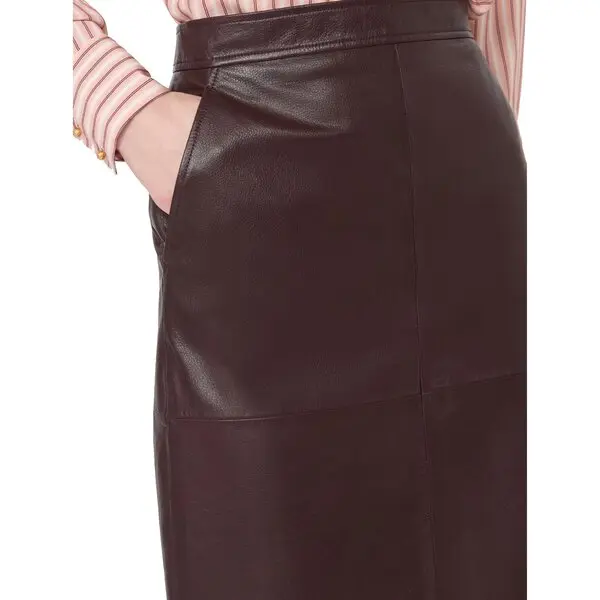 Max Mara Timore Leather Pencil Skirt