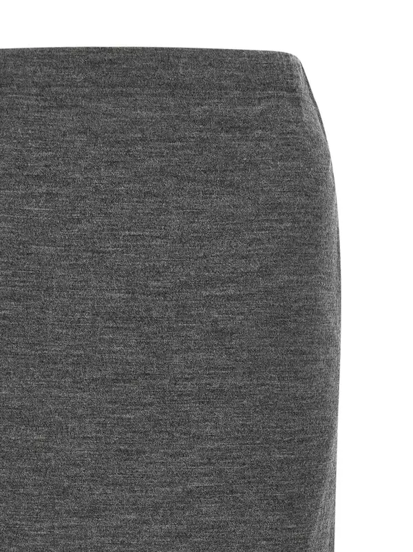 Junya Watanabe Mélange Wool Skirt - Gray