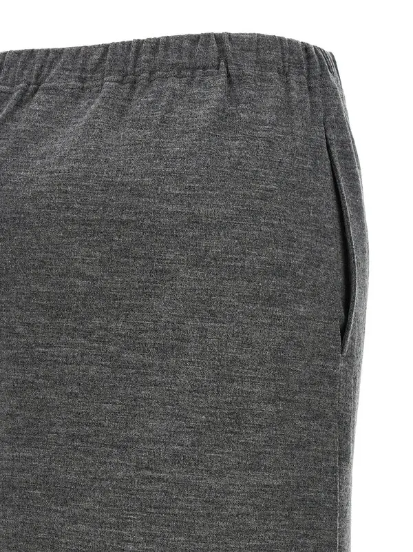 Junya Watanabe Mélange Wool Skirt - Gray