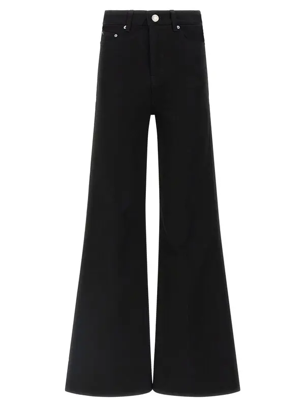 AMI Paris Flared Leg Jeans - Black