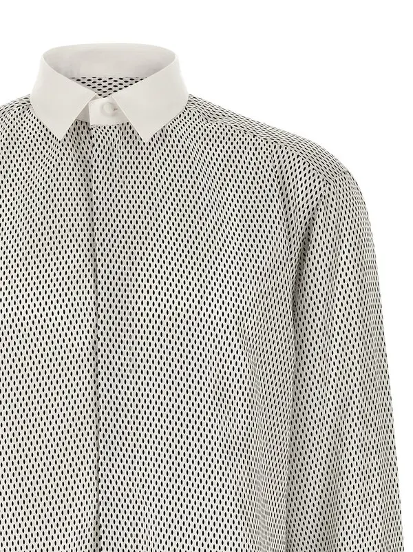 TOM FORD Shirt With Contrast Collar - White