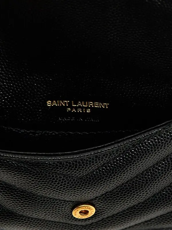 Saint Laurent Cassandre' Card Holder - Black