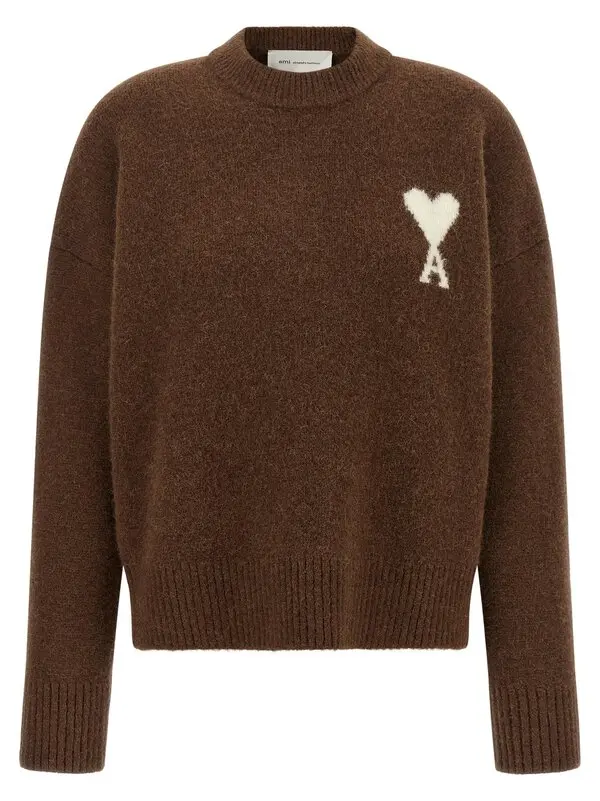 AMI Paris De Cœur' Sweater - Brown