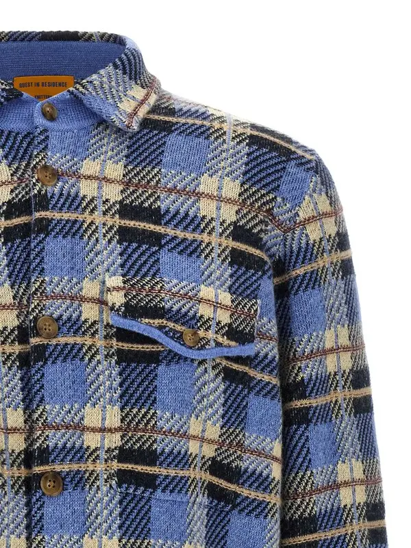 Guest In Residence Plaid Work' Shirt - Blue