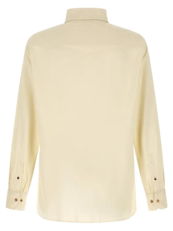 Brunello Cucinelli Western Velvet Shirt - White