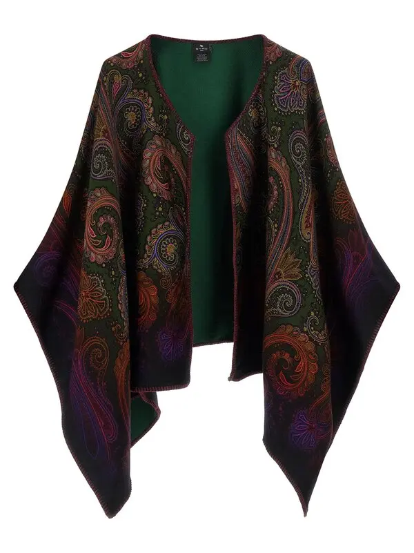 Etro Reversible Paisley Dégradé Cape