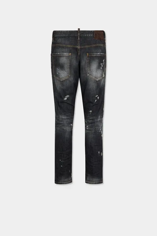Dsquared2 Denim White Marks Skater Jeans - Black