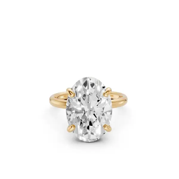 AYA FINE JEWELRY 5 Carat Elara Oval Igi Certified Lab Grown Diamond Solitaire Engagement Ring In Gold - Yellow