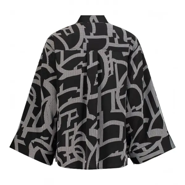 BELYED HANDCRAFT Black / White Kimiya – Set Shirt & Pants Pyjama Style Belyed - Black/white