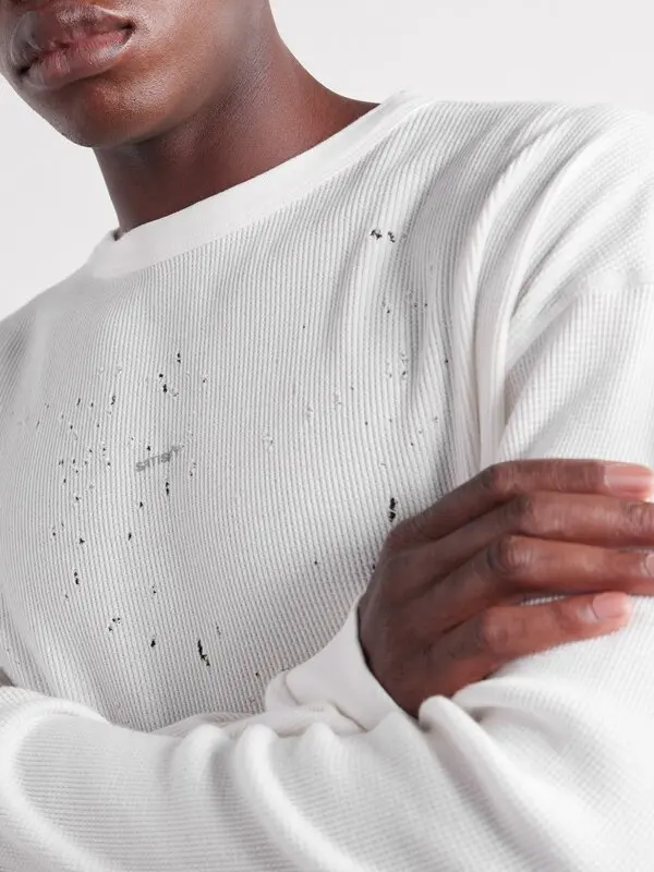 Satisfy Logo-print Distressed Mothtech™ Organic Cotton-jersey T-shirt