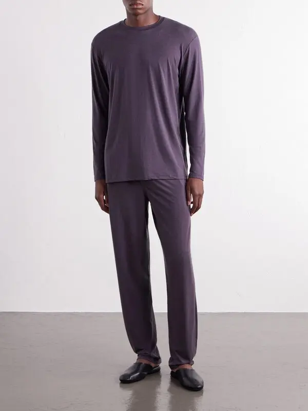Zimmerli Mélange Modal-blend Jersey Pyjama Set