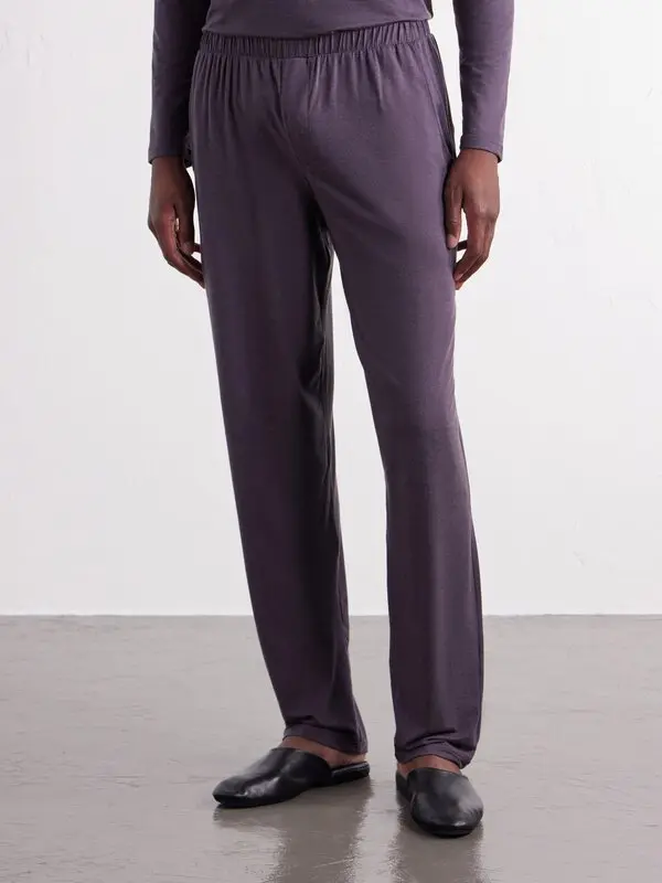 Zimmerli Mélange Modal-blend Jersey Pyjama Set