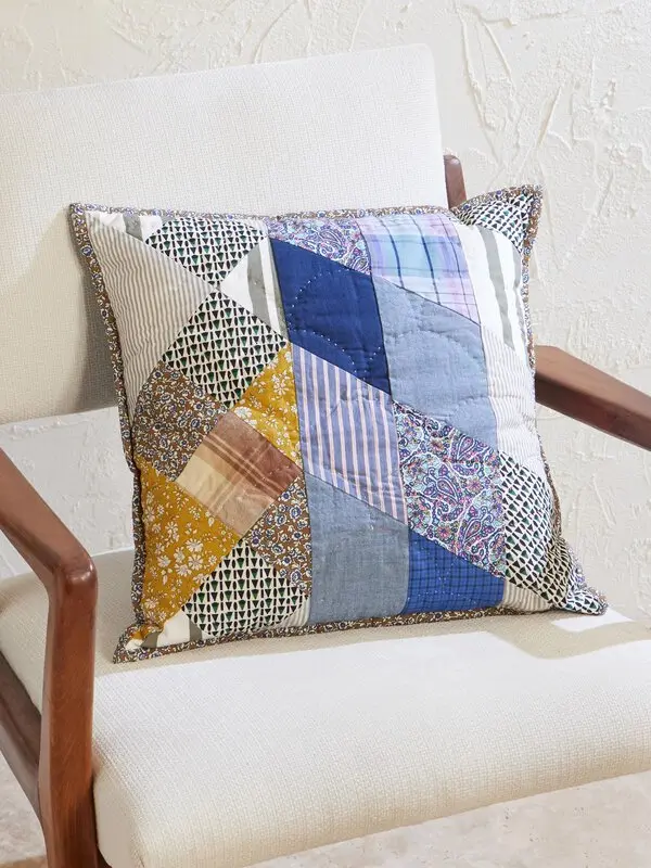 A.p.c. Road Runner Patchwork Cotton Cushion