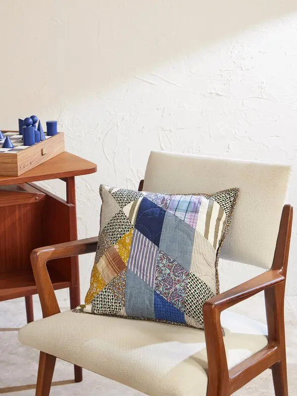 A.p.c. Road Runner Patchwork Cotton Cushion