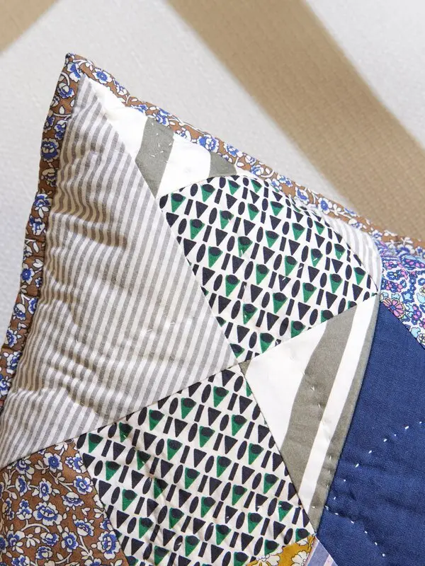 A.p.c. Road Runner Patchwork Cotton Cushion