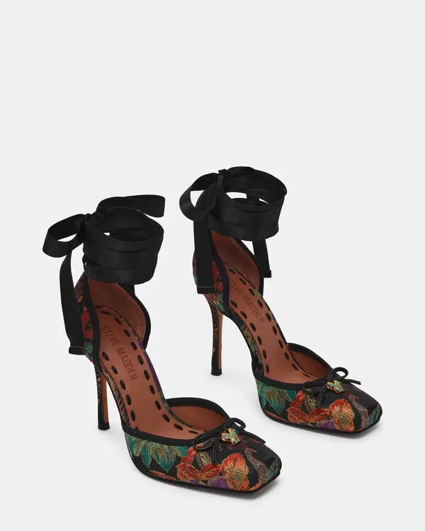 Steve Madden Larina Brocade Lace-up Heels