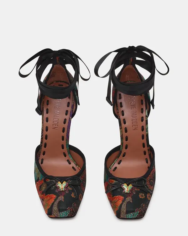 Steve Madden Larina Brocade Lace-up Heels