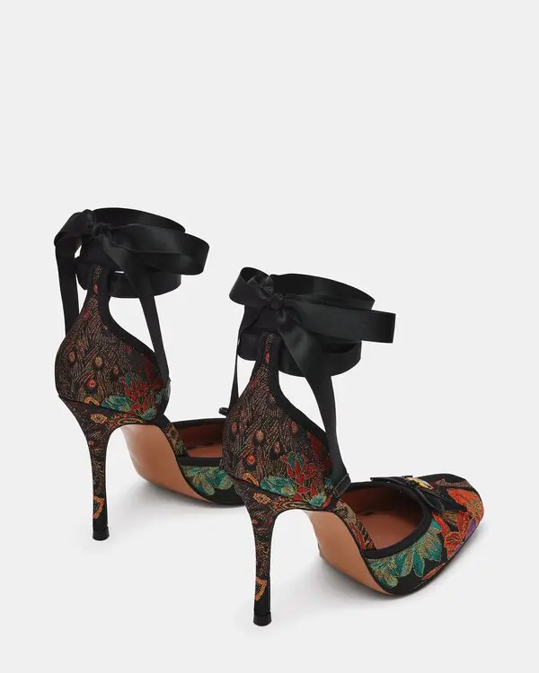 Steve Madden Larina Brocade Lace-up Heels