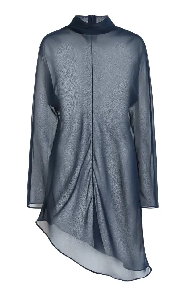 SLOAN Exclusive Wave Chiffon Turtleneck Tunic