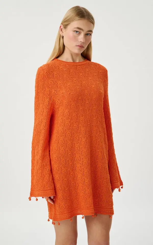 ROAME Divina Cotton-blend Mini Dress