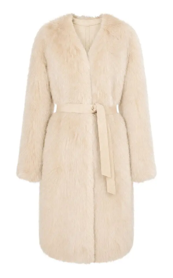 CHAROUX Calin Shearling Coat - Off-white
