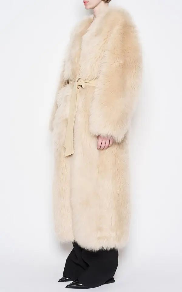 CHAROUX Calin Shearling Coat - Off-white