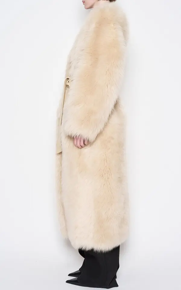 CHAROUX Calin Shearling Coat - Off-white