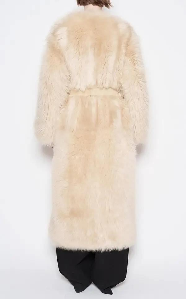 CHAROUX Calin Shearling Coat - Off-white