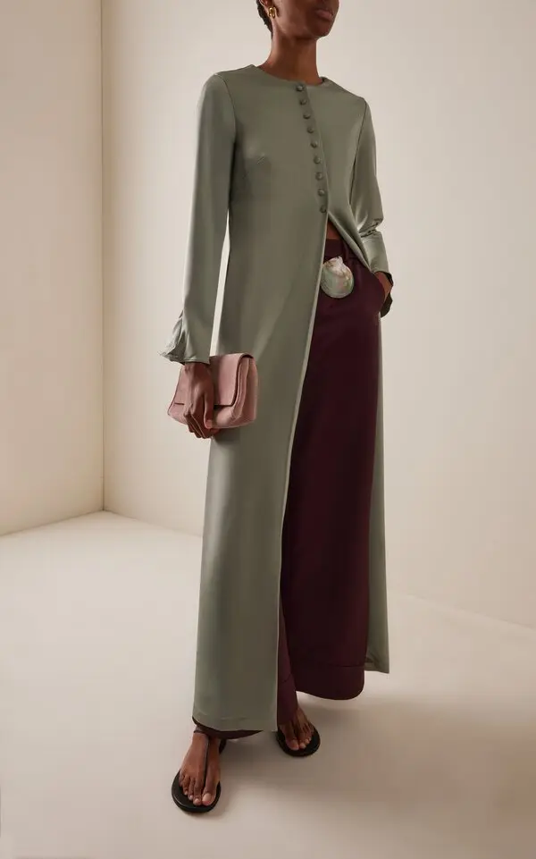 SLOAN Exclusive Belted Twill Flared-leg Pants