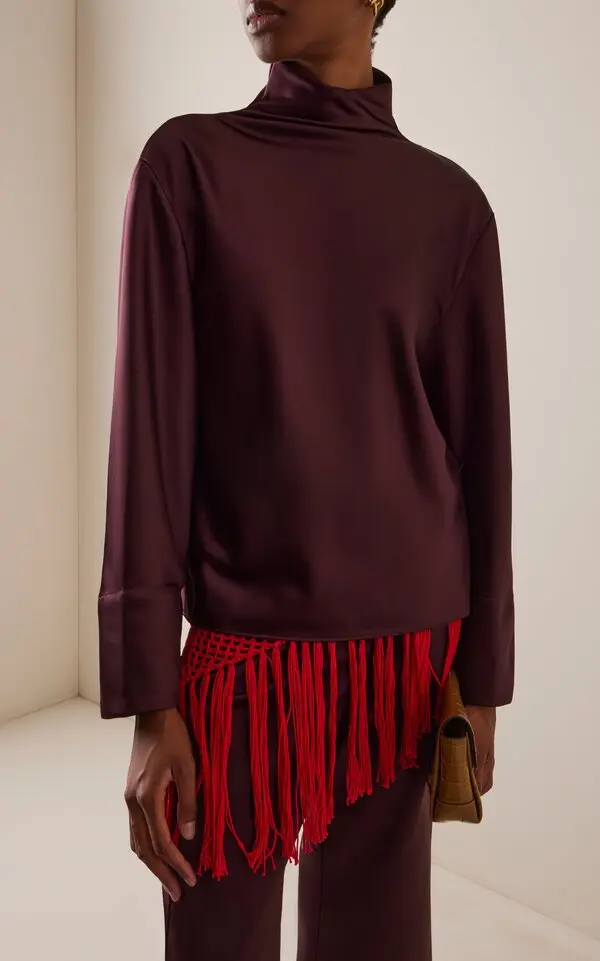 SLOAN Exclusive Satin Turtleneck