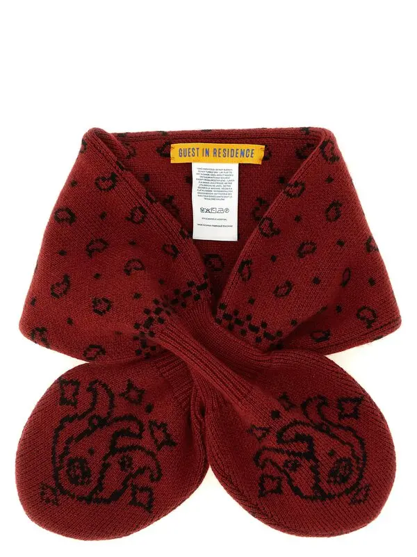 Guest In Residence Bandana Bowtie' Scarf - Red