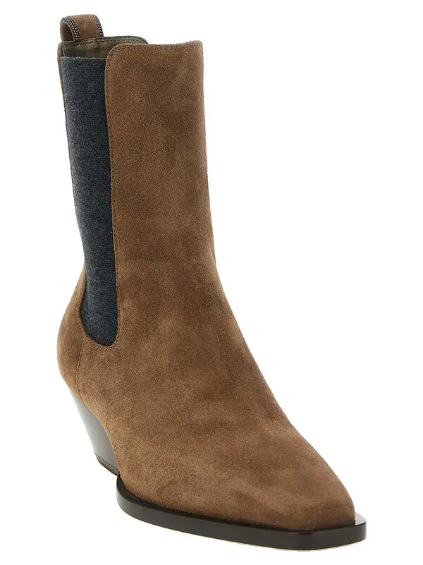 Brunello Cucinelli Precious Loop Detail' Ankle Boots