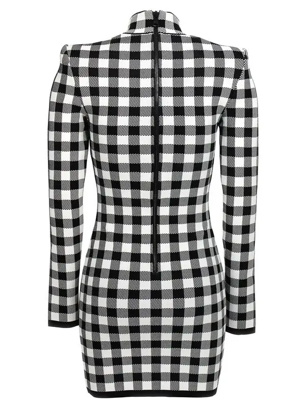 Balmain Vichy Knit Dress - Multicolor
