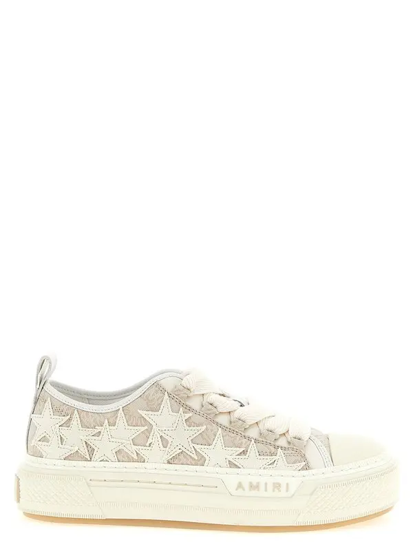 Amiri Ma Quad Stars Court Low' Sneakers - Cream