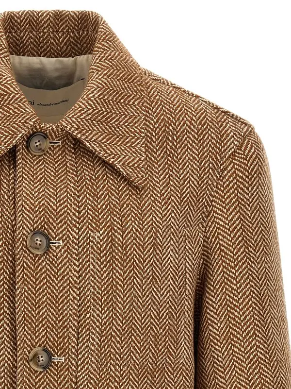 AMI Paris Chevron Wool Overshirt
