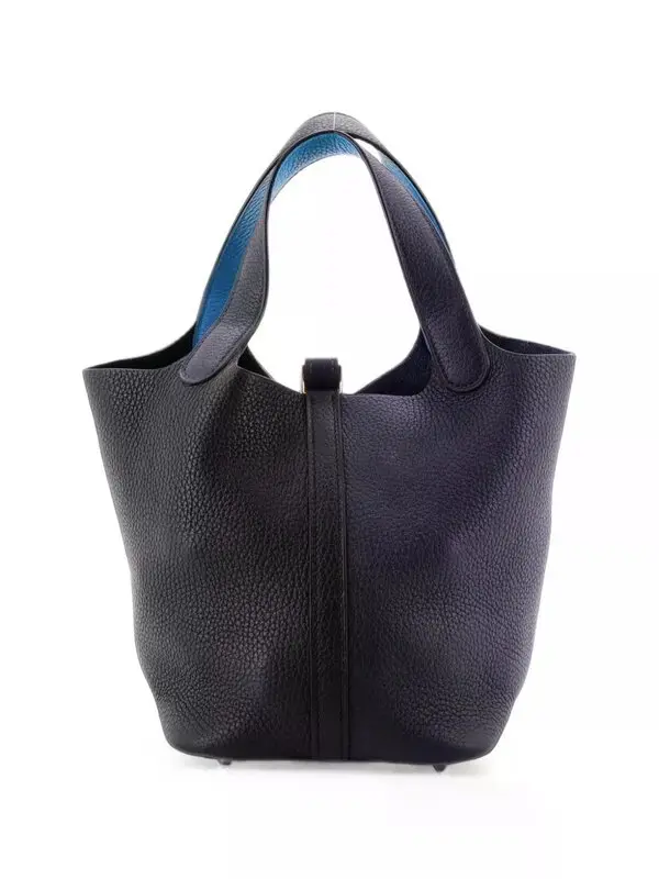 Hermès Picotin Lock Bag Tricolor Clemence Pm Bucket Bag