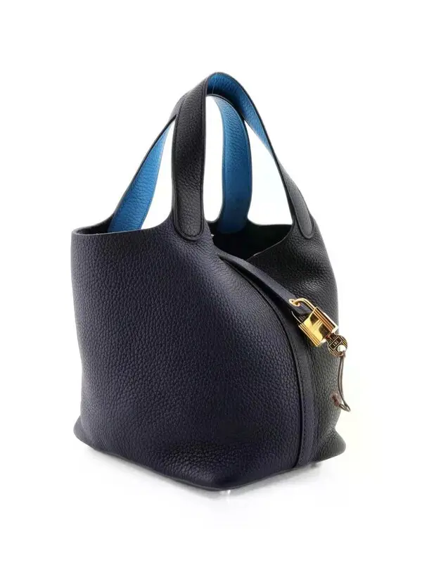 Hermès Picotin Lock Bag Tricolor Clemence Pm Bucket Bag