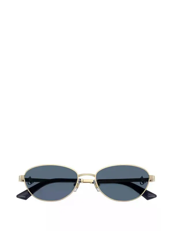 JIMMY CHOO Oval-frame Sunglasses - Gold
