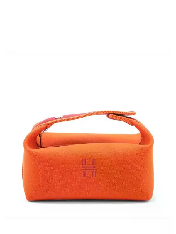 Hermès 1990-2010 Small Toile Bride A Brac Case Vanity Bag